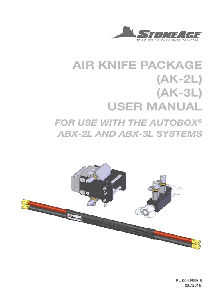 Air Knife Package (AK-2L) (AK-3L) User Manual: For Use With The Autobox ...
