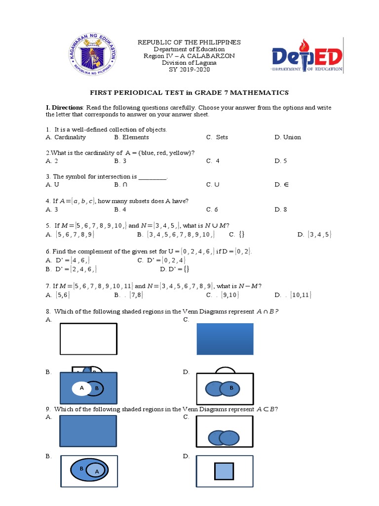 1ST Quarter Exam | PDF | Numbers | Rational Number