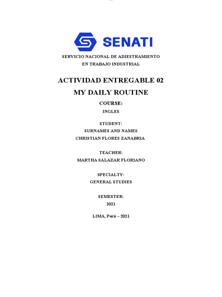 Actividad Entregable 02 Ingles Christian Flores | PDF