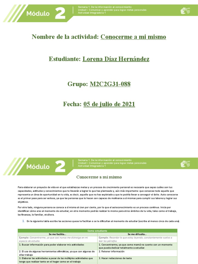 Actividad 1 Módulo 2 Prepa en Linea | PDF | Información | Internet Actividad 1 Módulo 2 Prepa en Linea | PDF | Información | Internet