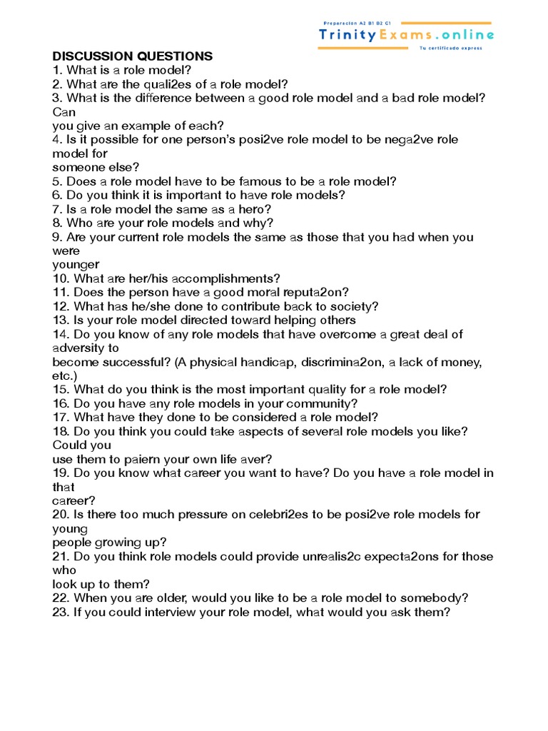 Qualities of Positive Role Models: A Discussion of the Characteristics ...