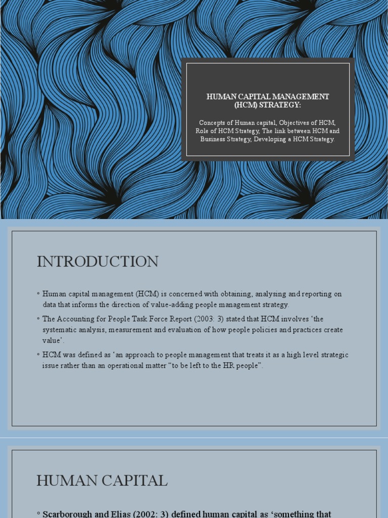 Human Capital Management Strategy | PDF | Human Capital | Human ...