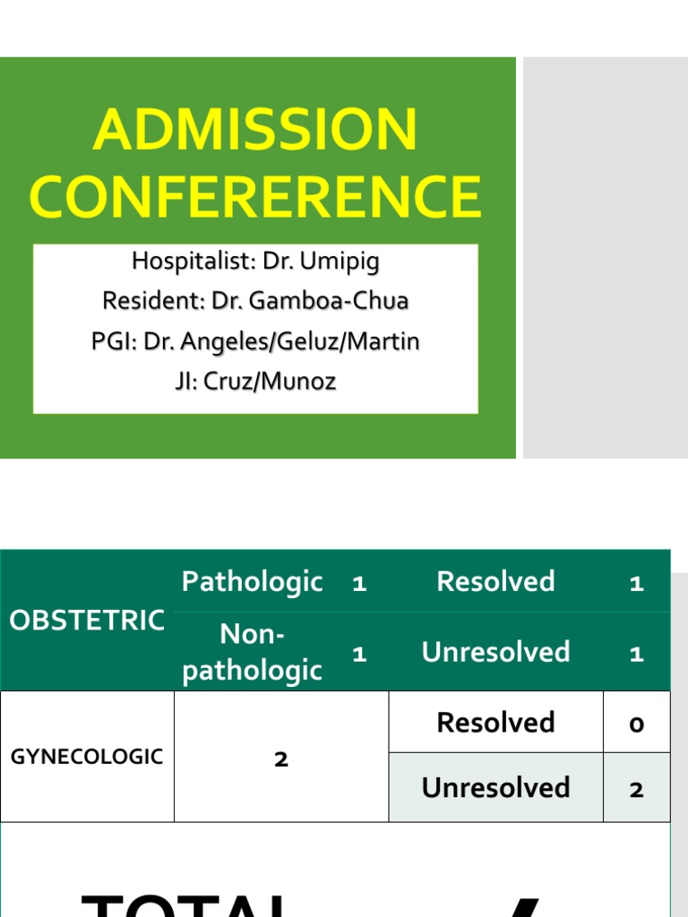 Ob Admission Conference June 3 4 | PDF | Physical Examination | Childbirth