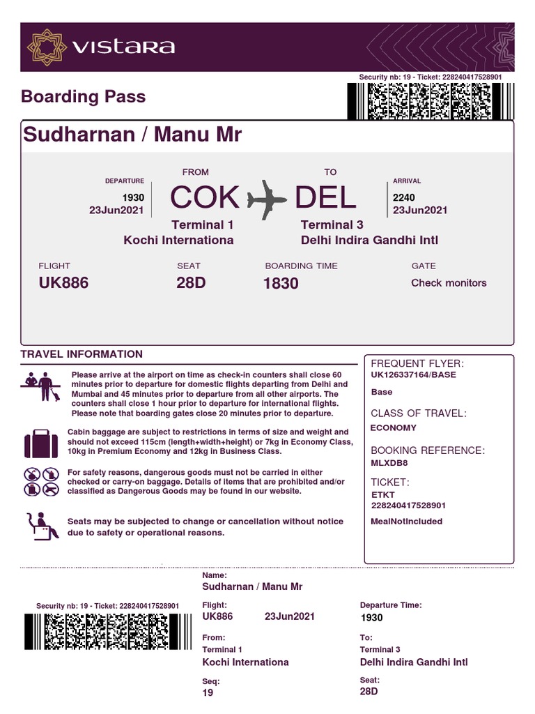 Boarding Pass | PDF | Airlines | Aviation