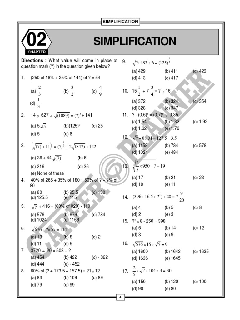 SIMPLIFICATION SECRETS | PDF | Elementary Mathematics | Teaching Mathematics