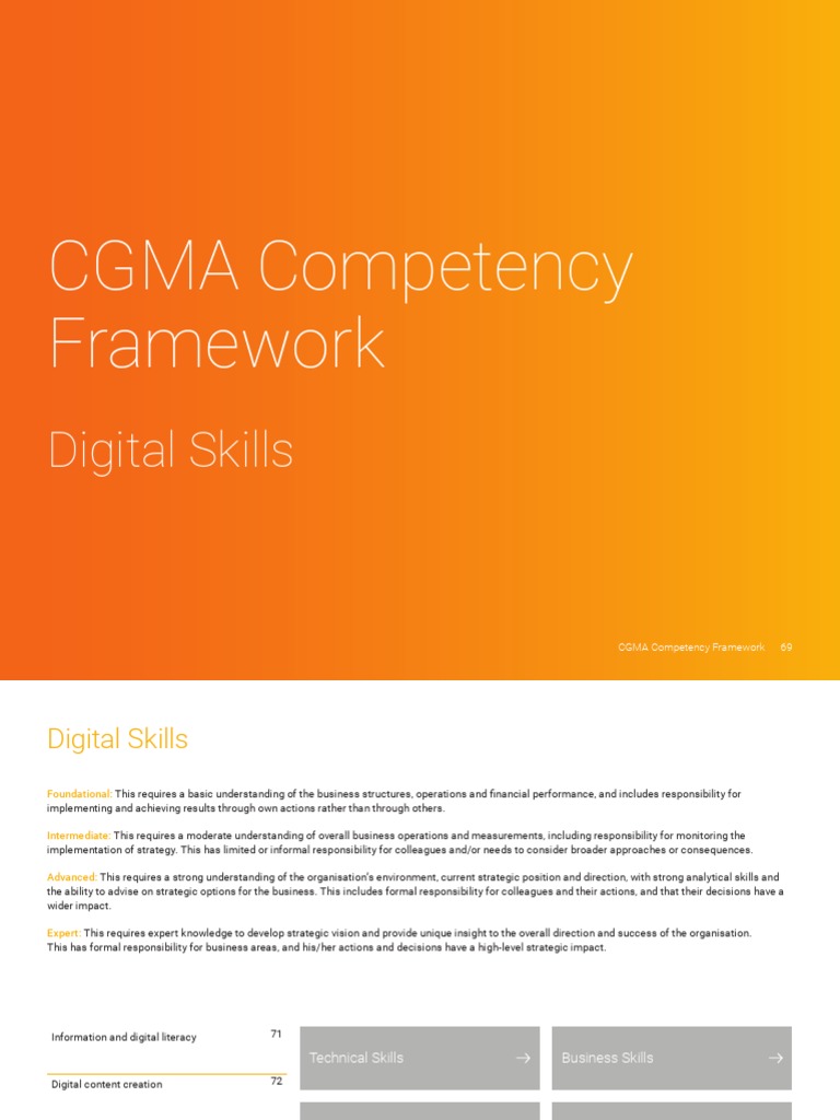 Cgma Competency Framework 2019 Edition Digital Skills | PDF | Analytics ...