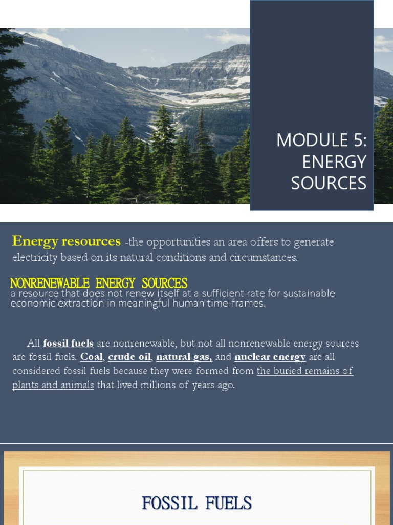 Module 5 Energy Resources | PDF | Arable Land | Renewable Energy