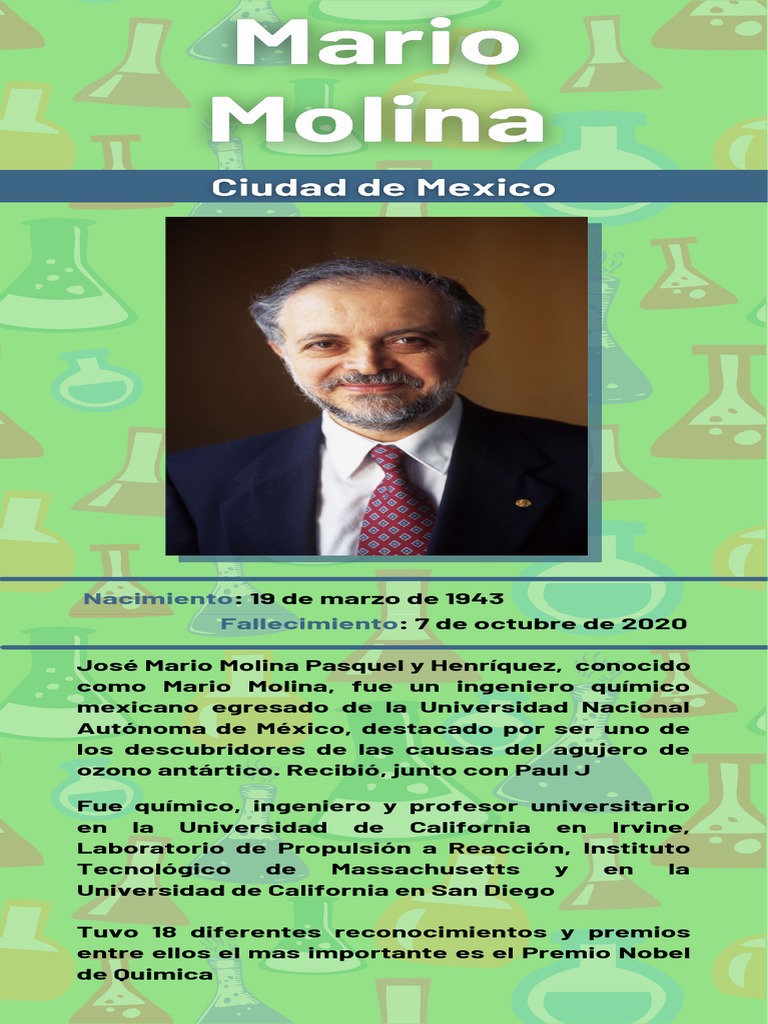 Biografía y aportaciones de Mario Molina | PDF