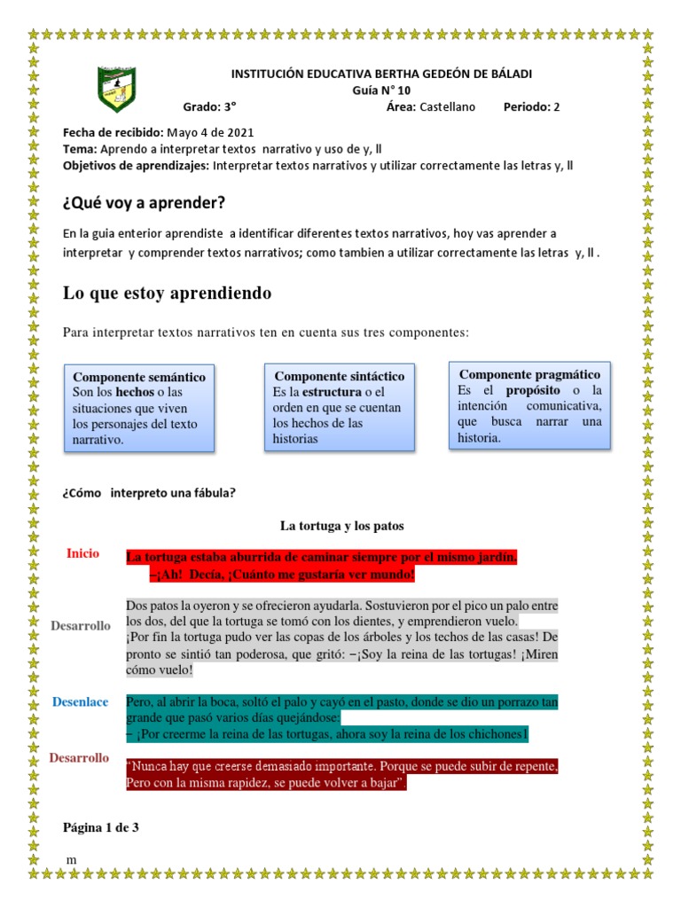 Interpretación de Textos Narrativos | PDF | Fábula