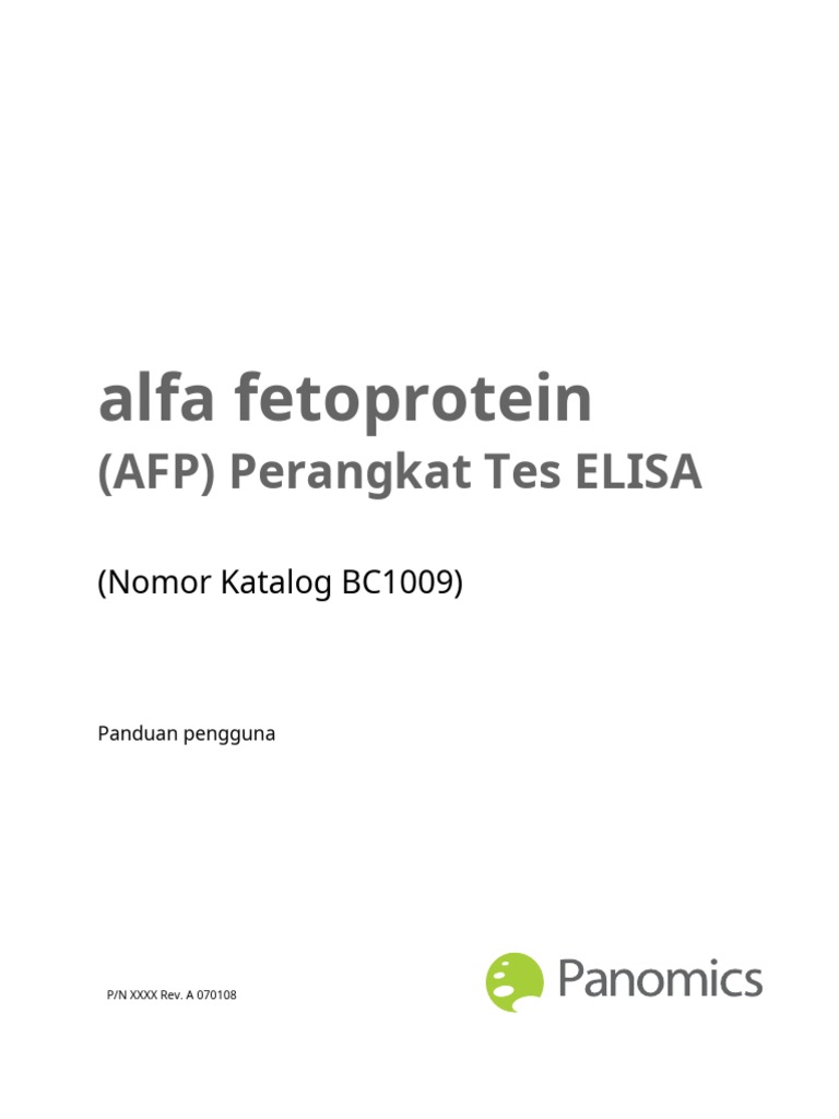 AFP ELISA Kit Protocol - En.id | PDF