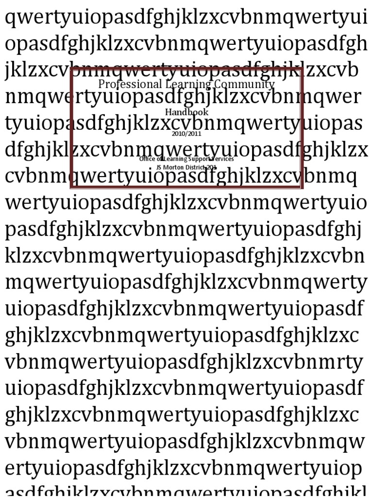 Professional Learning Communities Handbook 2sep2010 | PDF | Educational ...