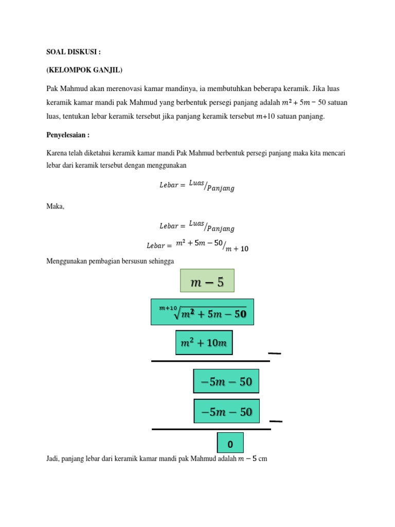 Soal Diskusi Beserta Pembahasan | PDF