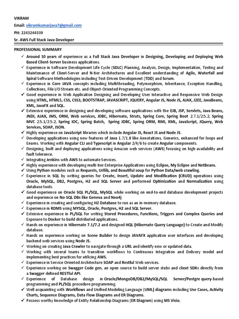 Vikram Java | PDF | Spring Framework | Angular Js