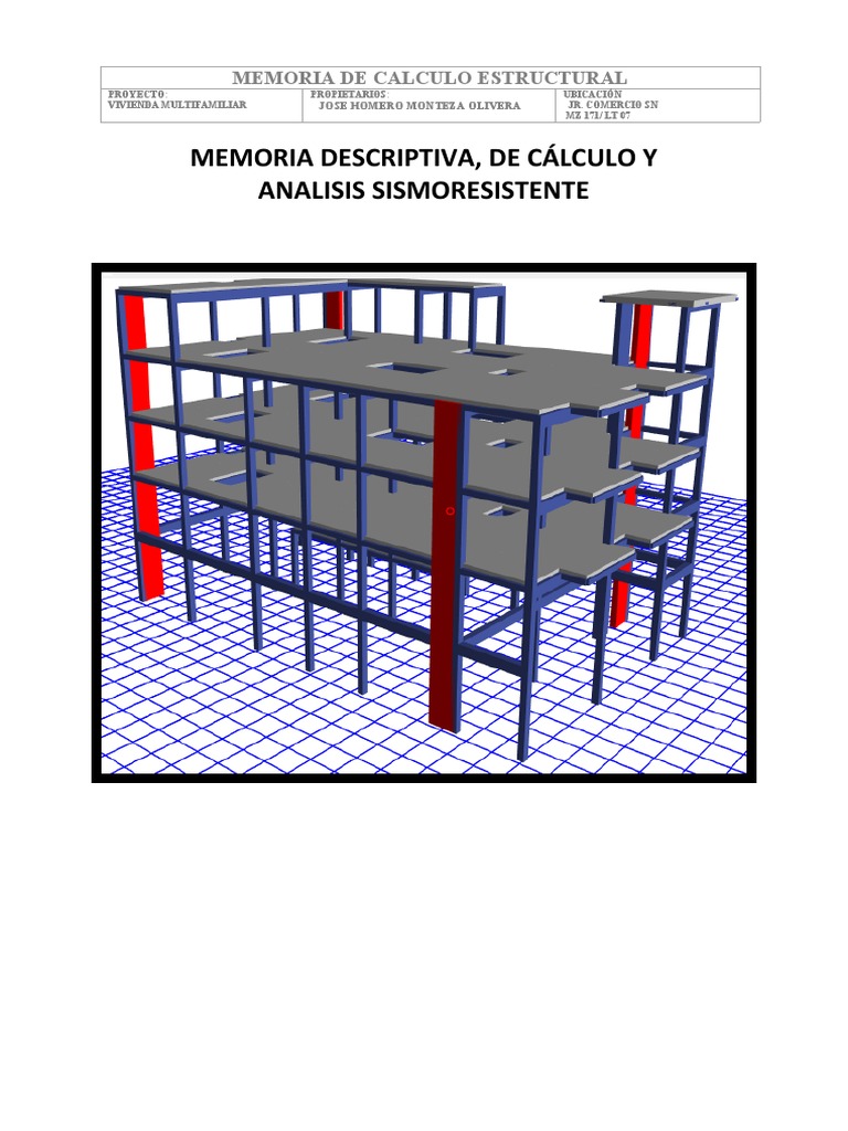 Memoria de Calculo Estructural | PDF | Fundación (Ingeniería) | Hormigón