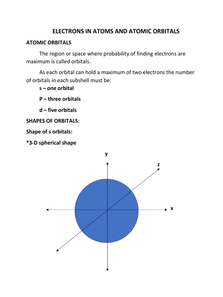 Electrons in Atoms and Atomic Orbitals | PDF | Atomic Orbital ...