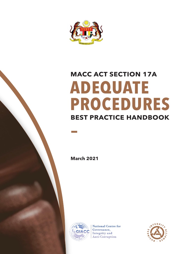 MACC Section 17A Adequate Procedures Handbook. | PDF | Corruption | Non ...
