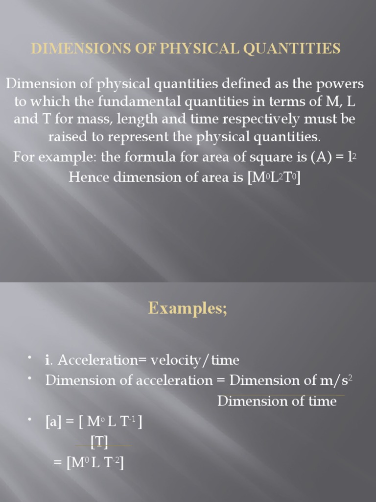 3 Dimensions-Of-Physical-Quantities | PDF