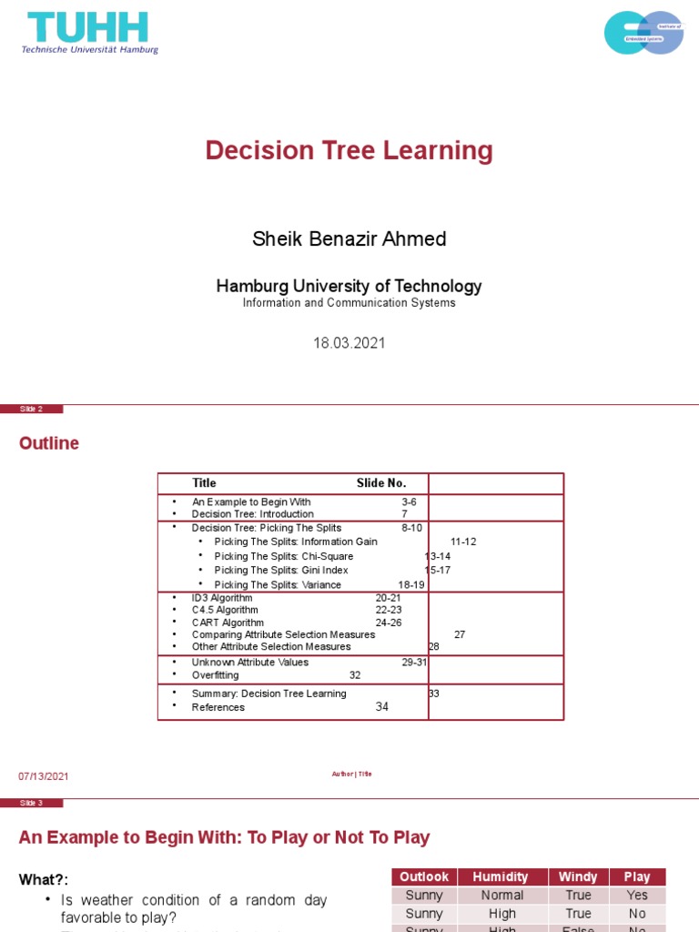 An Overview of Decision Tree Learning | PDF | Applied Mathematics ...