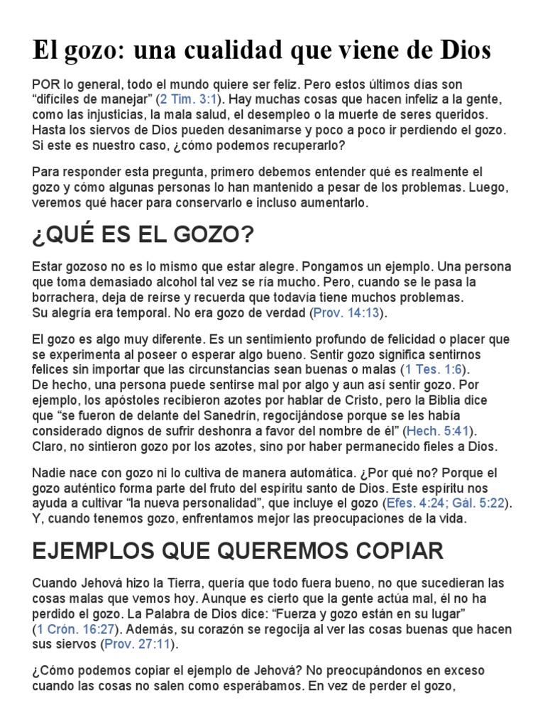 El Gozo | PDF | espíritu Santo | Jonás