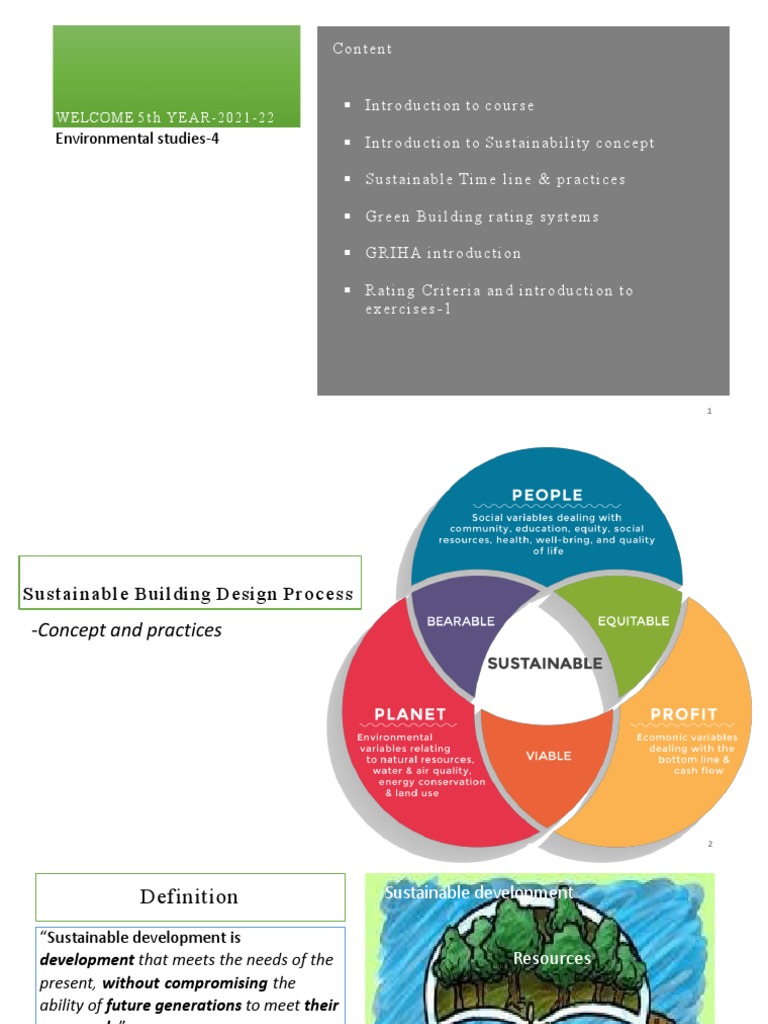 Sustainable Building Design Overview | PDF | Green Building ...