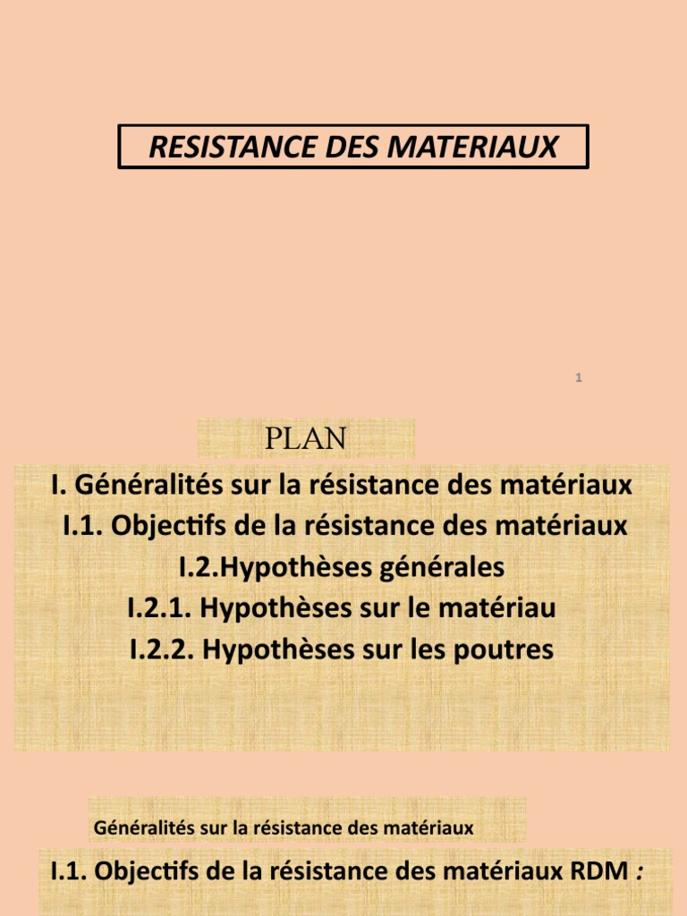 Resistance Des Materiaux | PDF | Résistance des matériaux | Élasticité ...