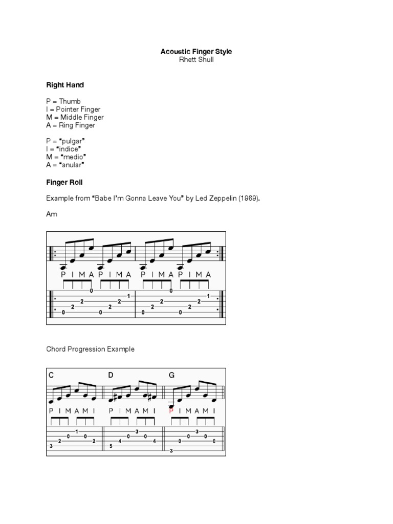 Acoustic Finger Style | PDF