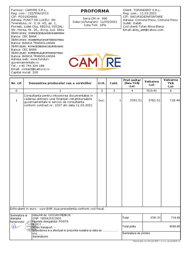 Proforma CM990 | PDF