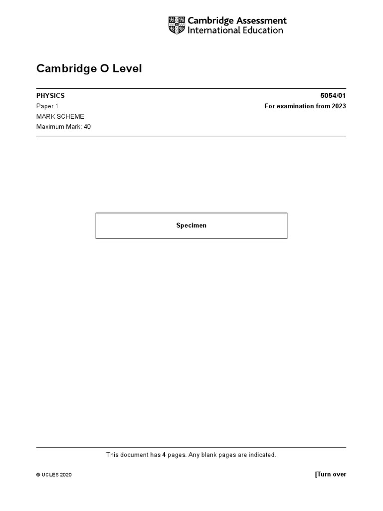 Cambridge O Level: Physics For Examination From 2023 | PDF | Statistics ...