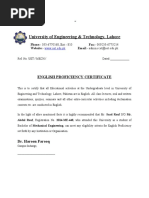 English Proficiency Certificate | PDF