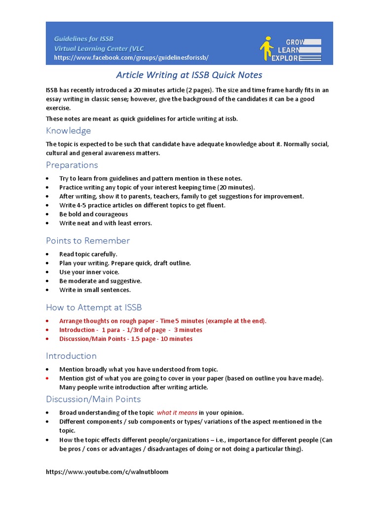 Article Writing at Issb | PDF | Applied Psychology | Human Nature