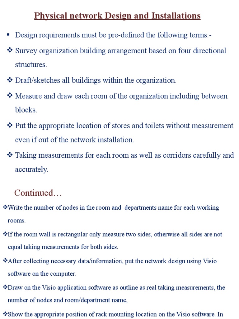 Physical Network Design and Installations | Download Free PDF | Node ...
