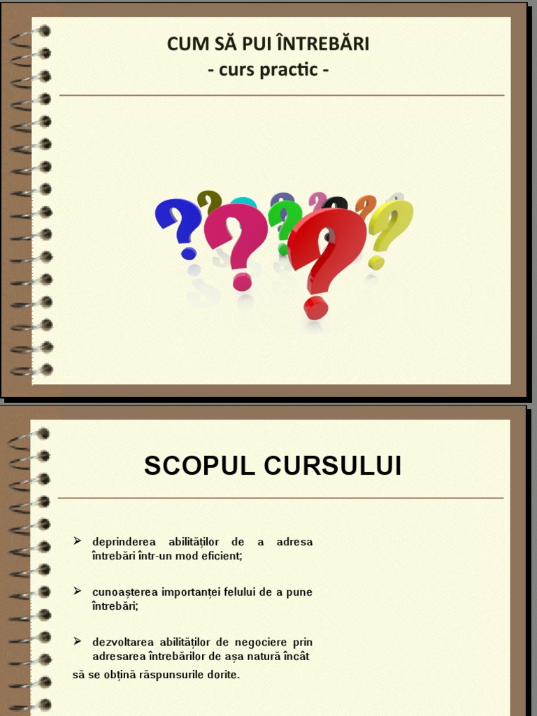 Cum Sa Pui Intrebari | PDF
