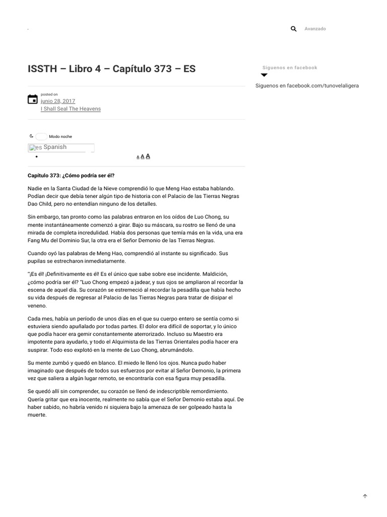 ISSTH - Libro 4 - Capítulo 373 - ES - Tu Novelas Ligera | PDF