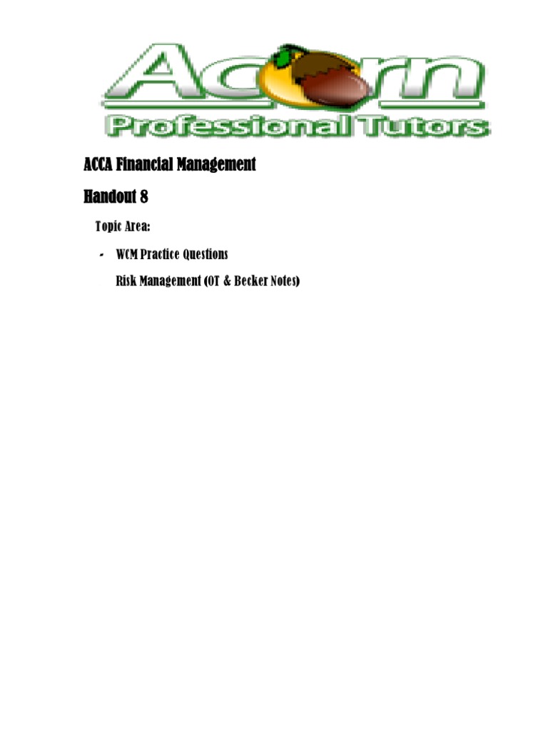 acca-financial-management-handout-8-topic-area-wcm-practice