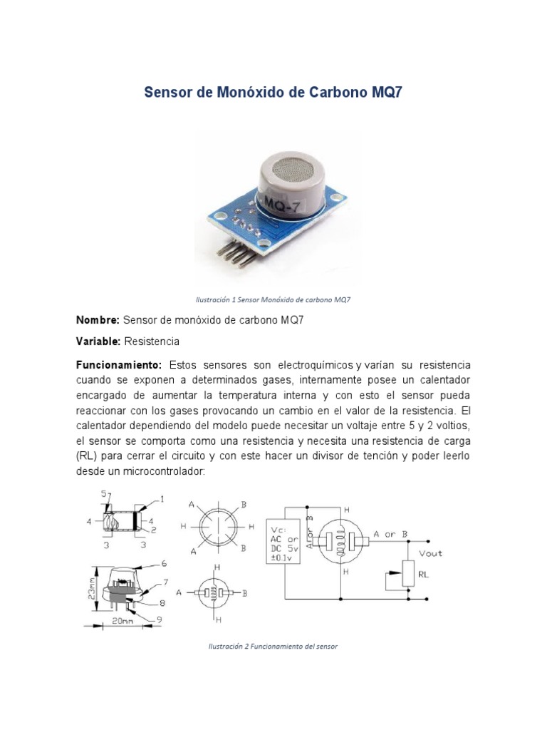 Sensor MQ7 | PDF