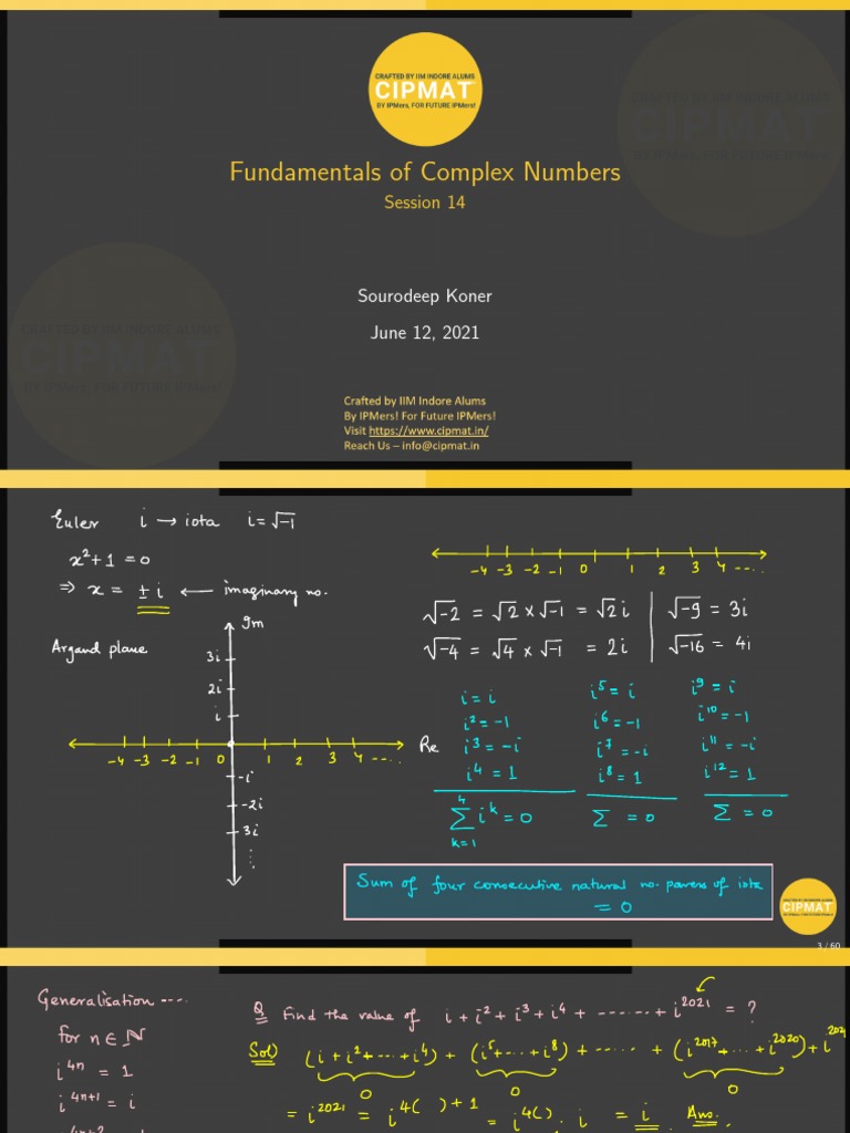 Complex Numbers Notes | PDF