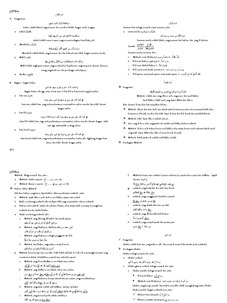 Ringkasan Nahu | PDF