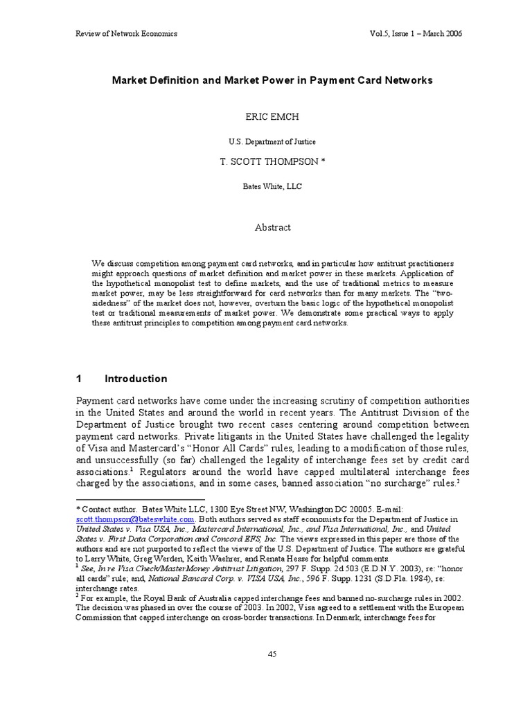 (14469022 - Review of Network Economics) Market Definition and Market ...