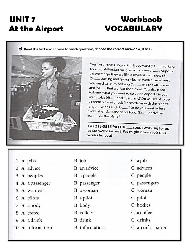 Vocabulary Test Unit 7 Laser A1+ | PDF