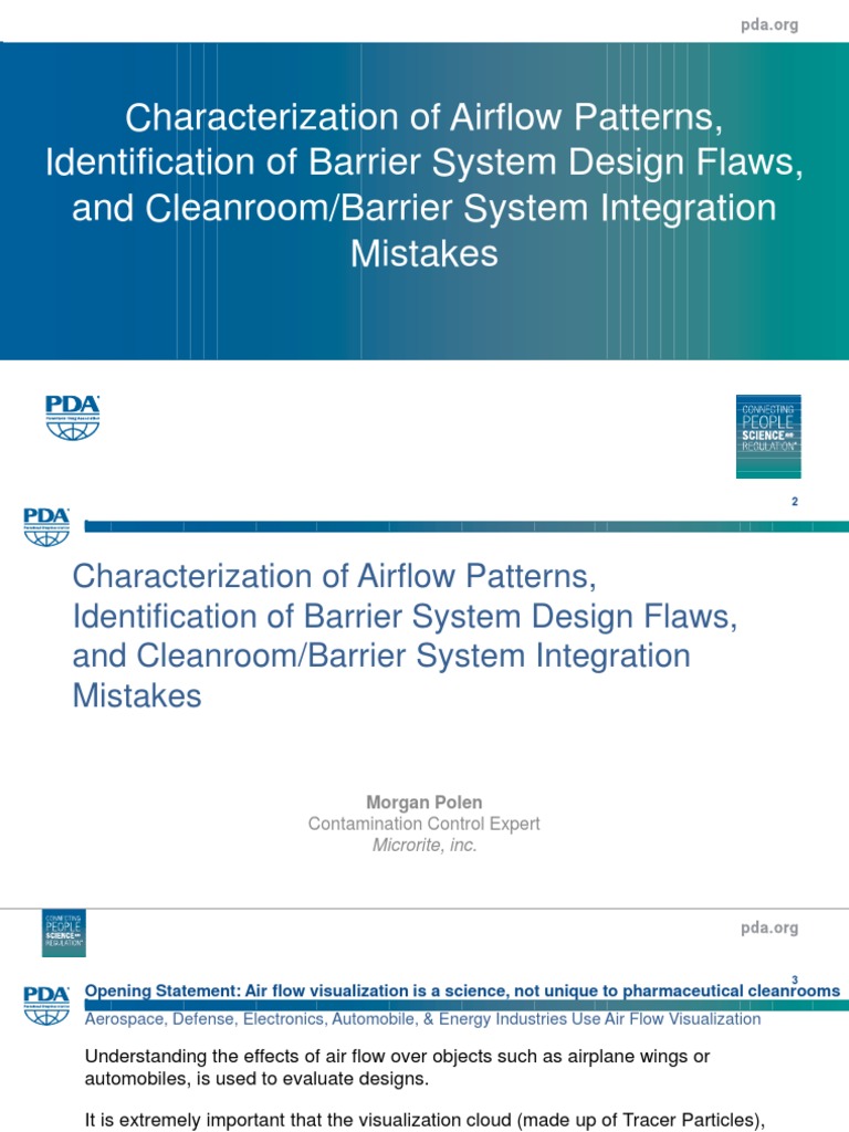 Characterization of Airflow Patterns, Identification of Barrier System ...