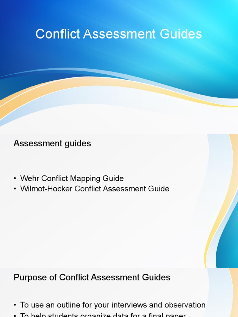Conflict Assessment | PDF