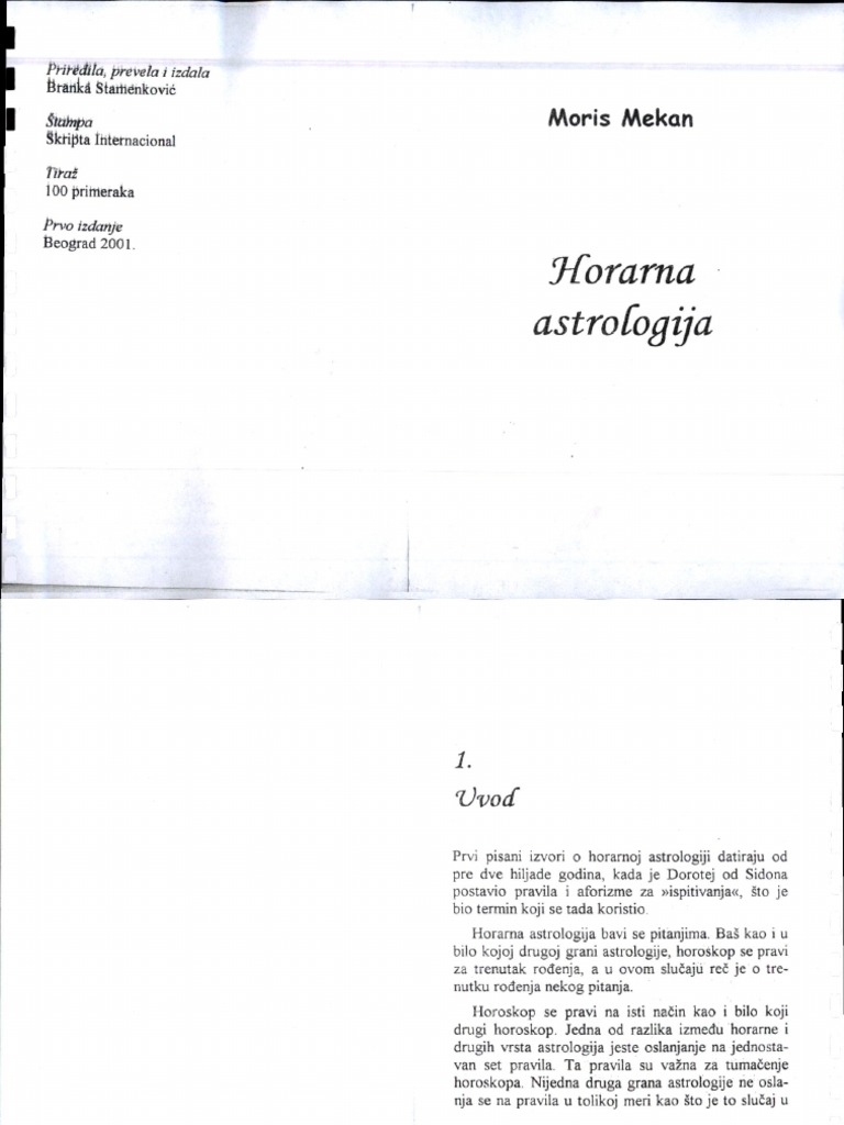 Moris Mekan Horarna Astr | PDF