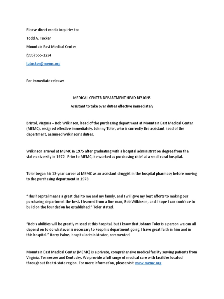 Press Release Assignment | PDF