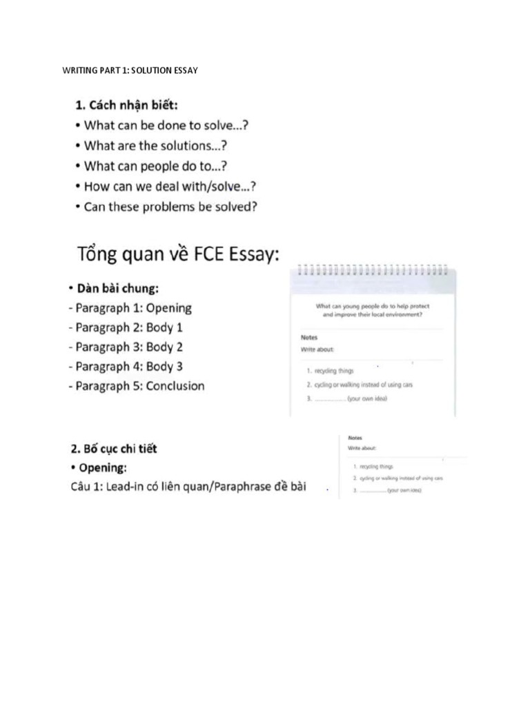 FCE Writing Part 1 Solution Essay | PDF