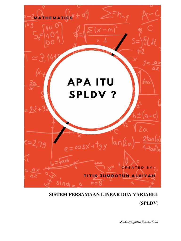 LKPD SPLDV | PDF
