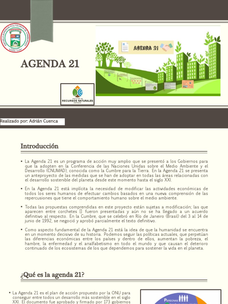 Agenda 21 | PDF | Desarrollo sostenible | Sustentabilidad