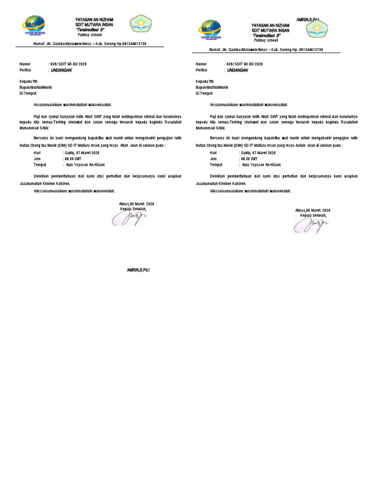 Undangan Pengajian IOM | PDF