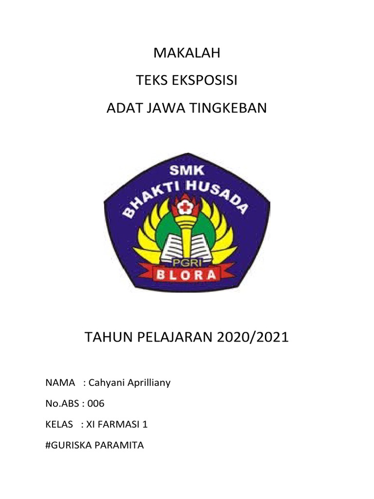 MAKALAH EKPOSISI TINGKEBAN.d | PDF