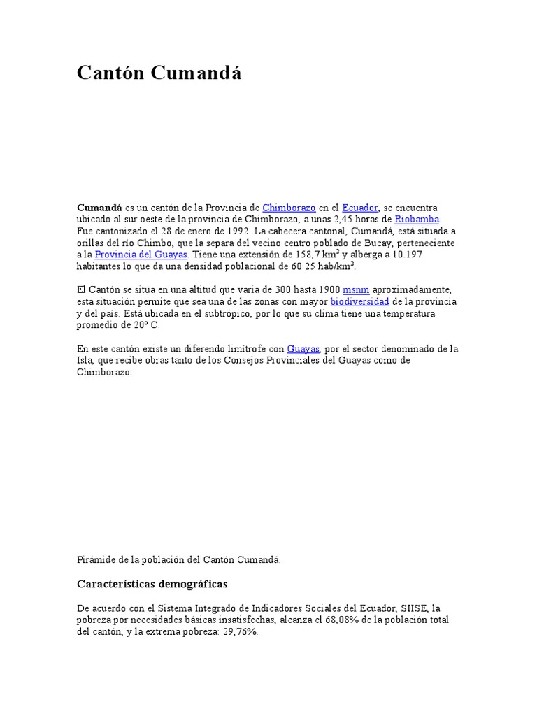 Cumandá | PDF | Conservación | Naturaleza