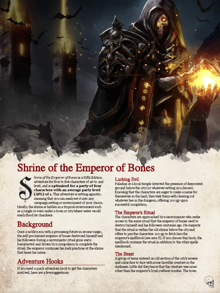 DMDave Adventure - Shrine of The Emperor of Bones 2021 (1st-Level ...